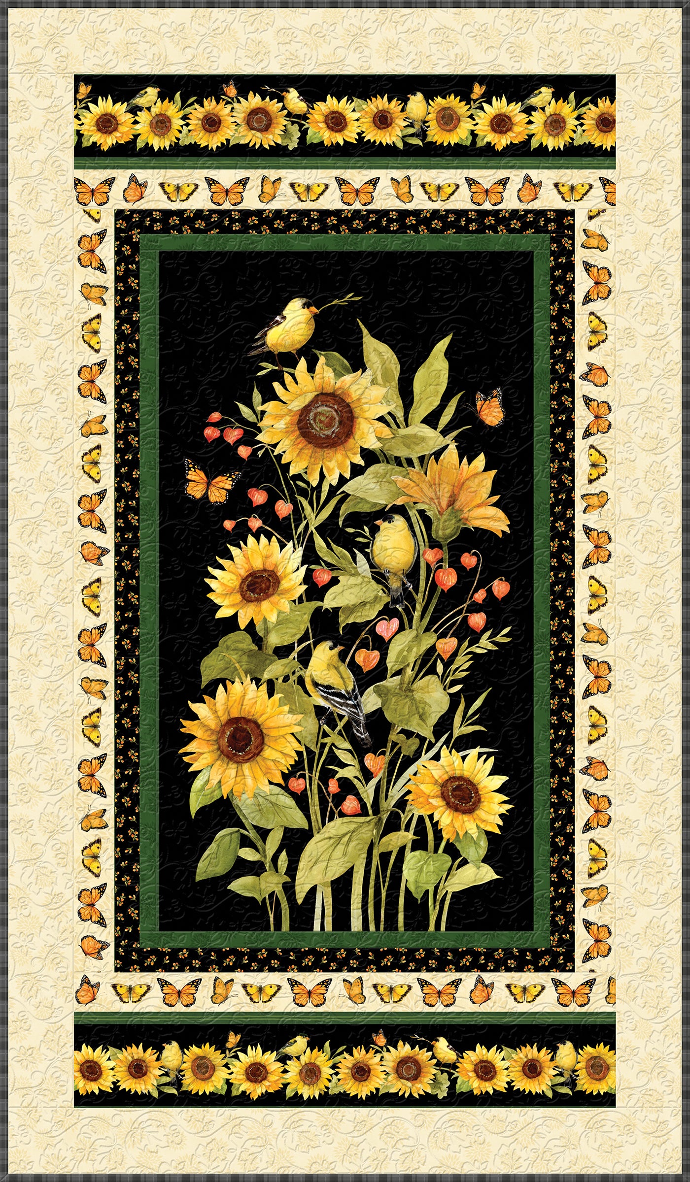 Sunflower Splendor 40" x 70" Panel Quilt Kit